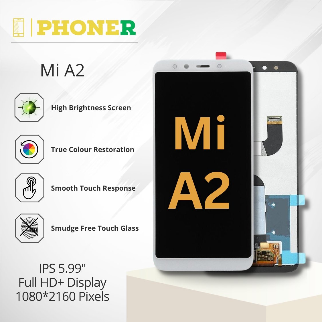 Mi A2 LCD Display Folder - Elevate Your Visual Experience With Genuine ...