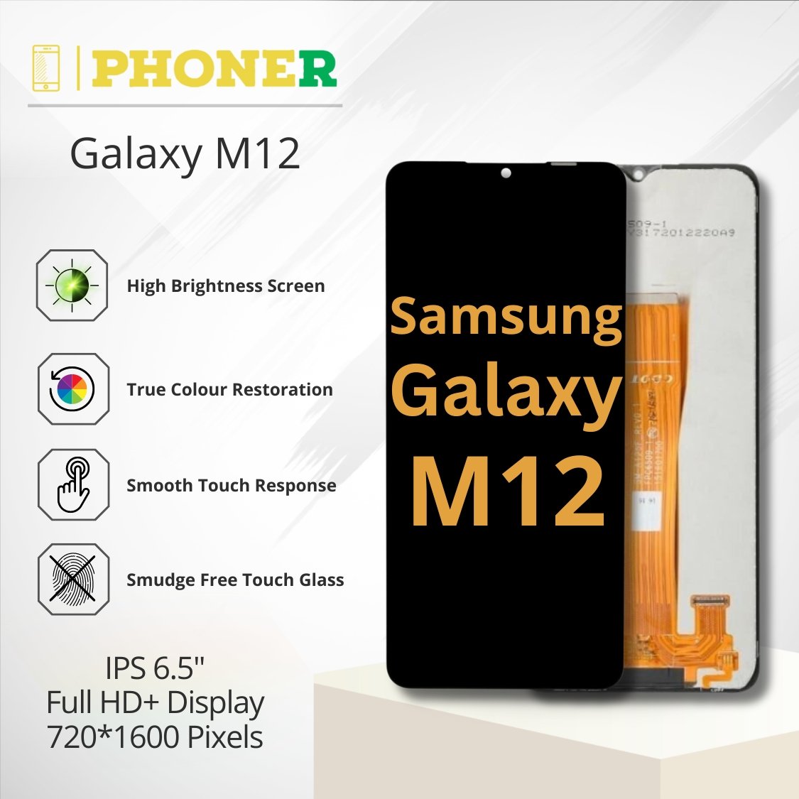 Samsung Galaxy M12 Lcd Display Folder - Precision Excellence For ...